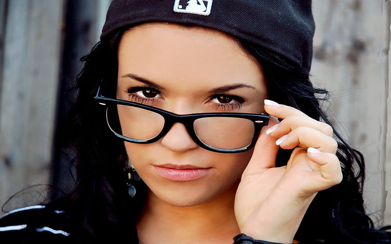 Beautiful Woman Glasses Bonito Female Woman Models Hd Wallpaper