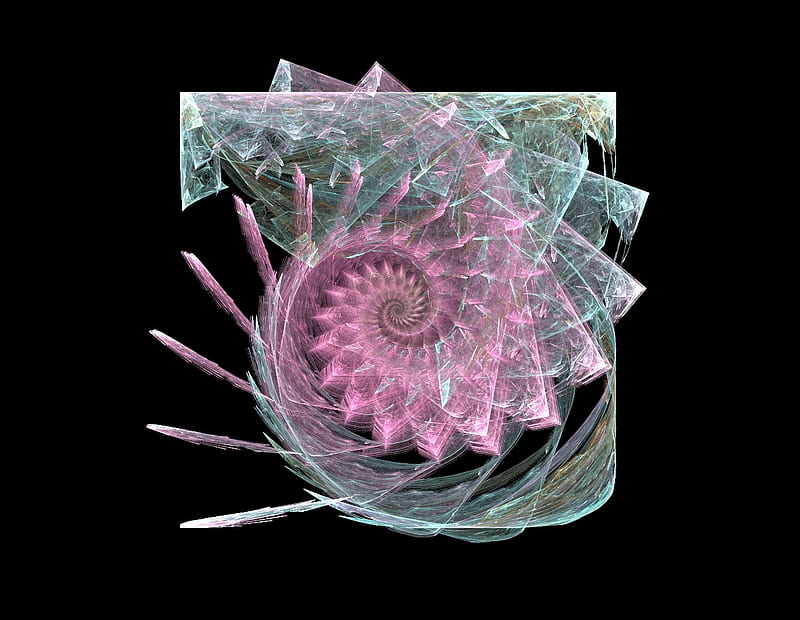 Pink Spiral On Green Green Spiral Fractal Fractals Pink Hd