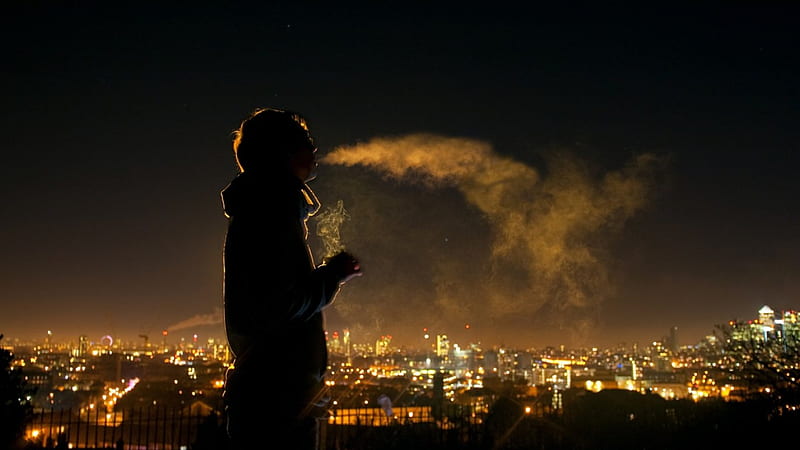 Smoking At The Cities Horizon Nature Entertainment People Hd