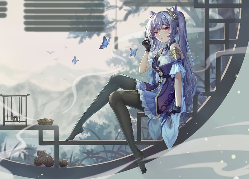 Video Game Purple Hair Genshin Impact Keqing Genshin Impact Hd
