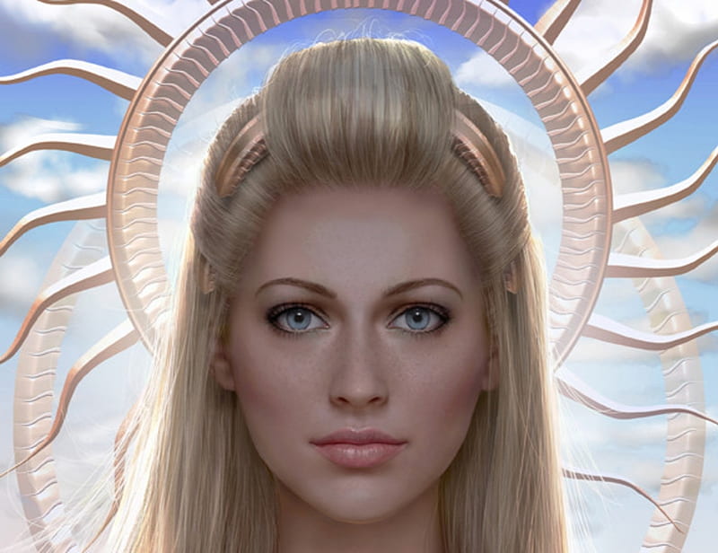 Day Bringer Fantasy Frumusete Girl Luminos Blonde Face Sara