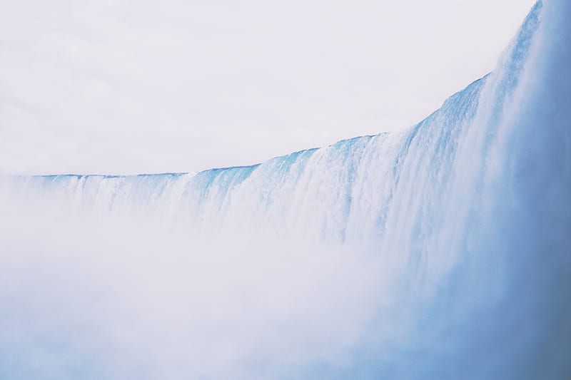 Waterfalls Under Cloudy Skies Hd Wallpaper Peakpx