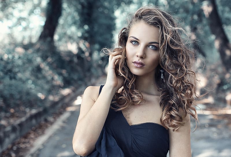 Bokeh Brunette Model Women Curl Hd Wallpaper Peakpx