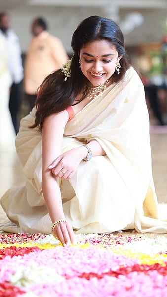 Roshni Haripriyan Tamil Ponnu Onam Dusky Beauty Hd Phone Wallpaper