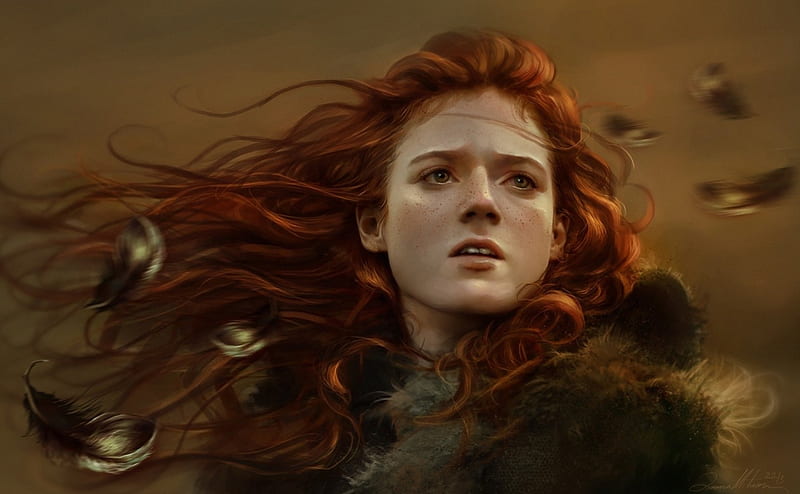 Redheaded Woman Beauty Red Fantasy Woman Hd Wallpaper Peakpx