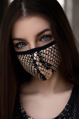 Beautiful Eyes Beauty Brown Hair Face Girl Mask Hd Phone