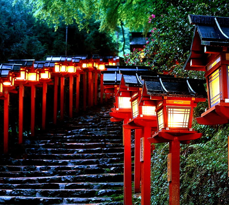 Kibune Shrine Japan Lights Nature New Hd Wallpaper Peakpx
