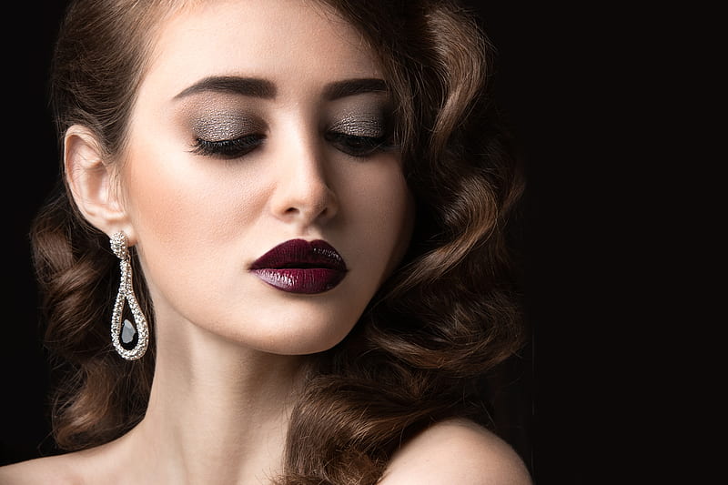 Girl Eyelashes Earring Eyeshadow Hd Wallpaper Peakpx