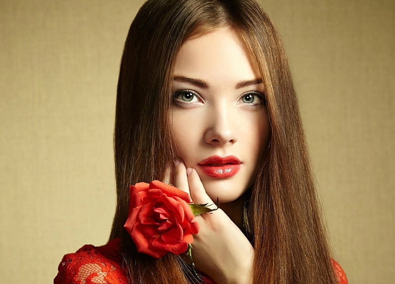 1920x1080px 1080p Free Download Beauty Girl Model Rose Orange