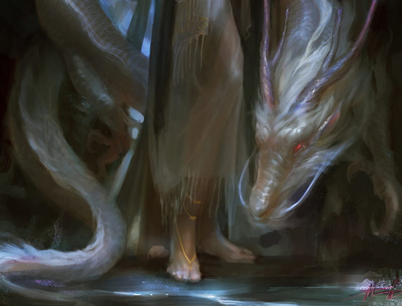 White Dragon Art Fantasy Luminos Legs Fantays White Dragon Yan
