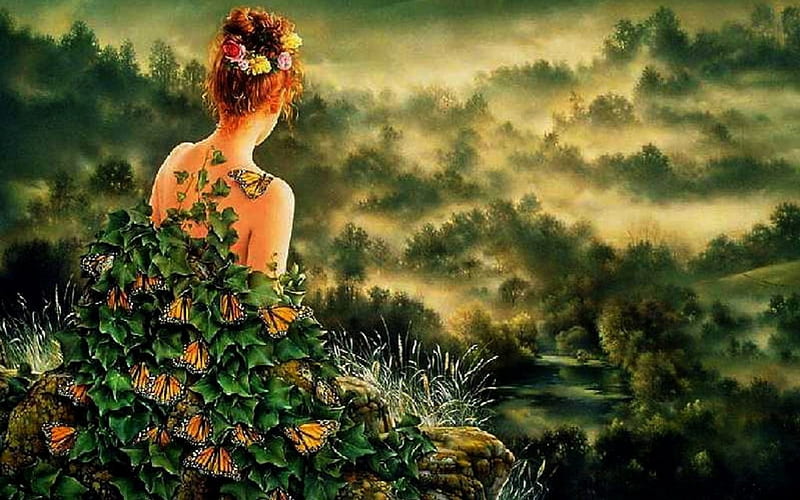 Ivy Butterflies Insect Ivy Butterfly Woman Hd Wallpaper Peakpx